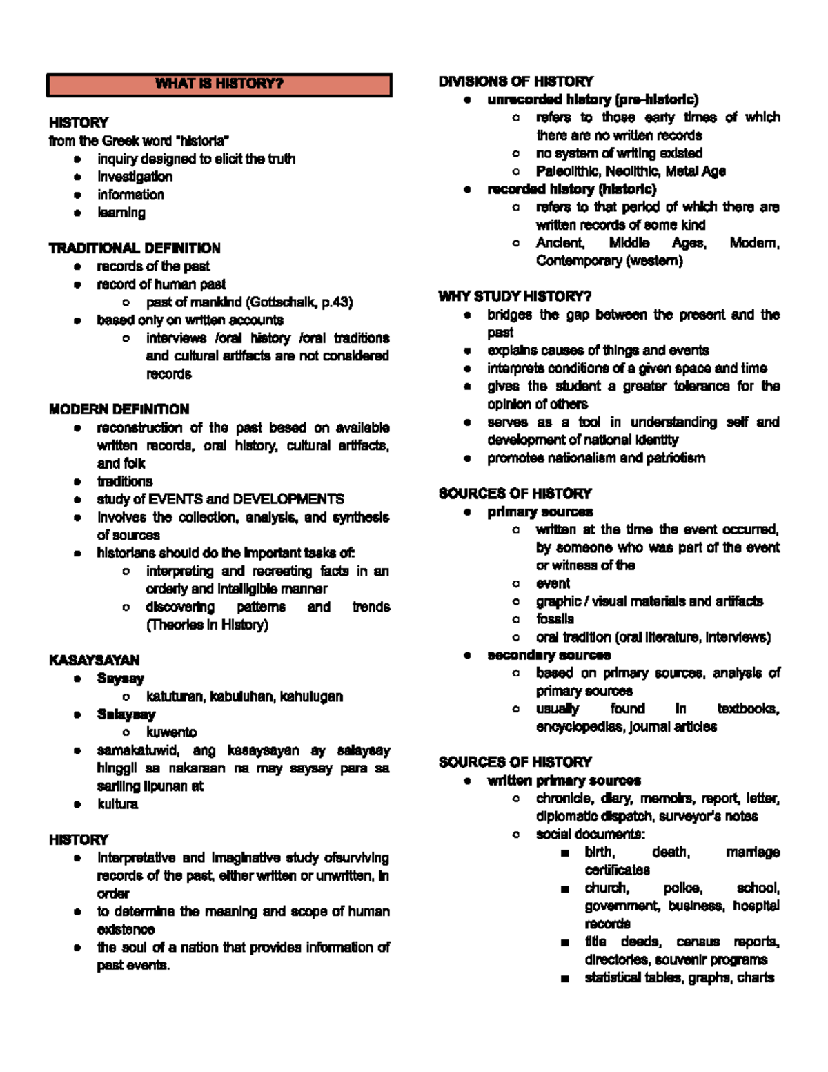 HIST 101: Understanding History - Divisions and Methodologies - Studocu
