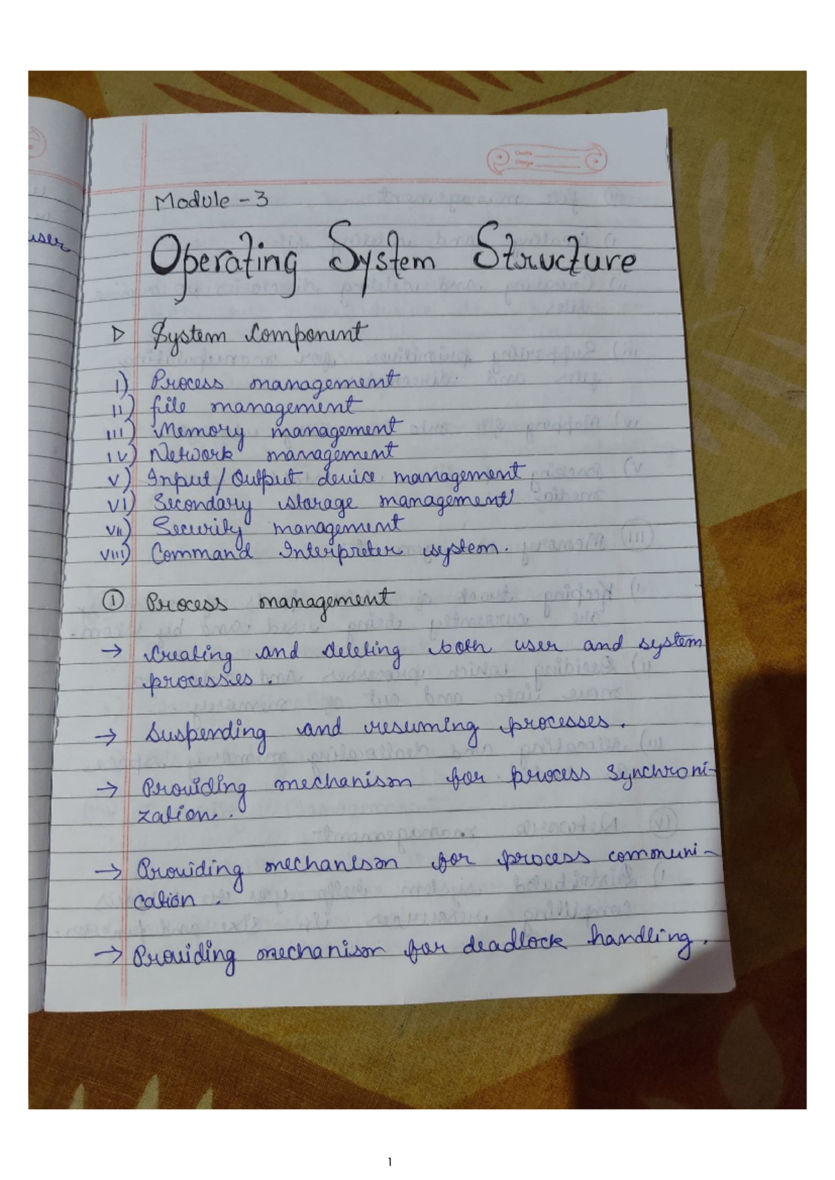 Operating System Module 03: Structure and Management Insights - Studocu