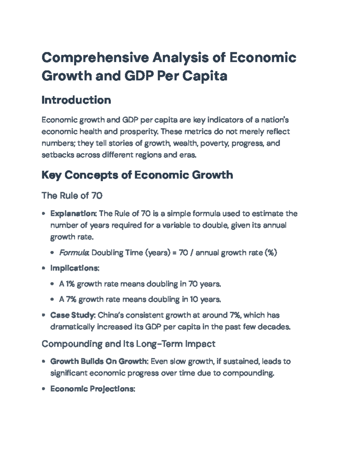 Economic Growth Analysis: GDP Per Capita Insights & Case Studies ...