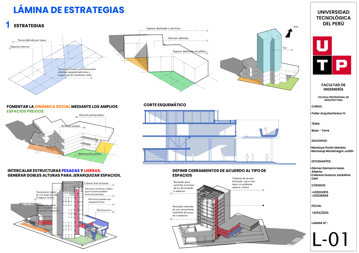 Taller Arquitectónico IV: Diseño de Zócalo y Torre con Cerramientos ...