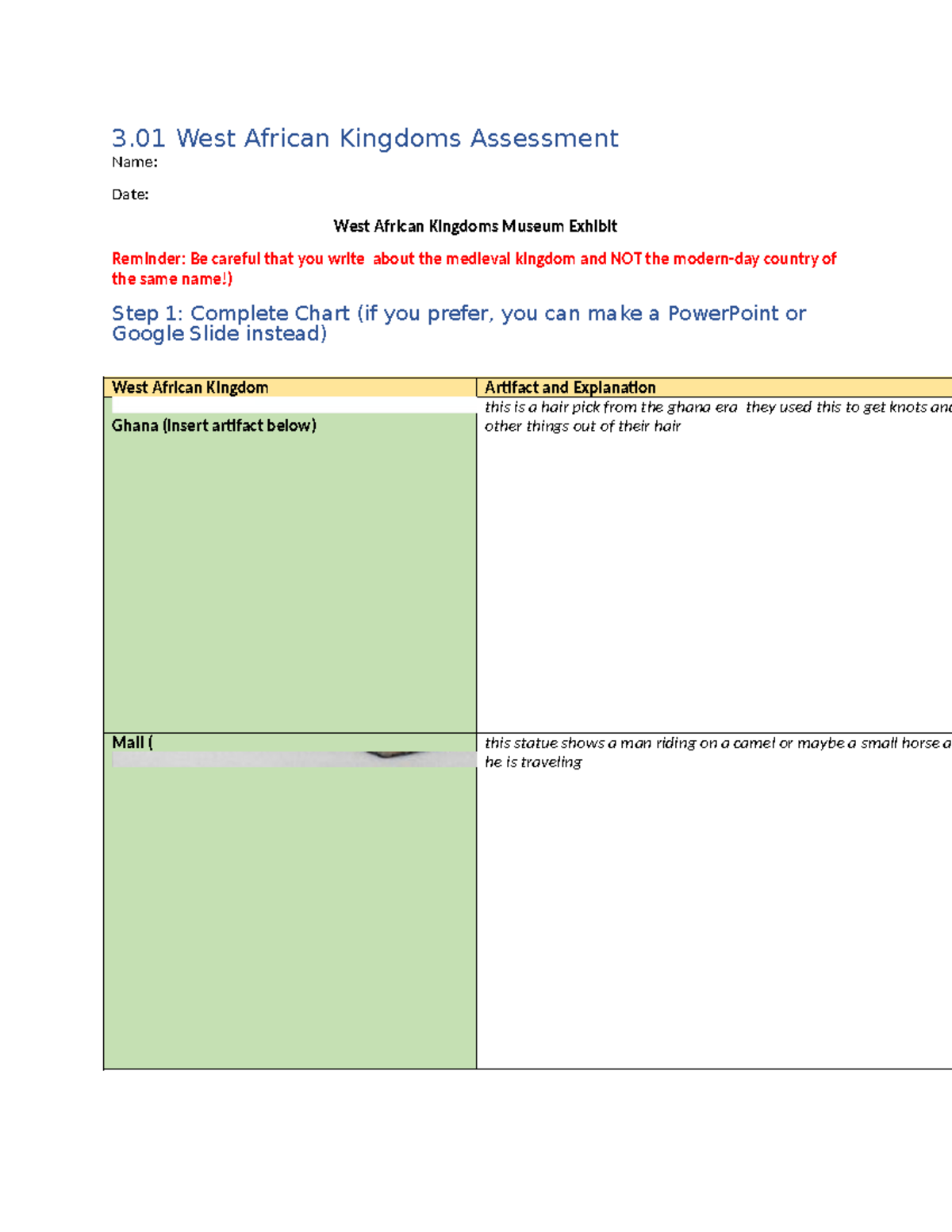 West african kingdoms johnpaul belansky - 3 West African Kingdoms ...