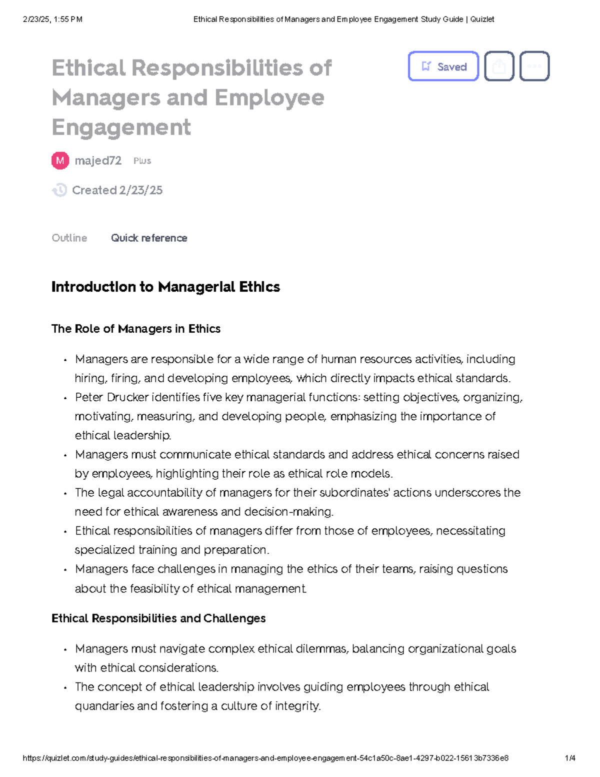 Ethical Responsibilities of Managers and Employee Engagement - Ethical ...