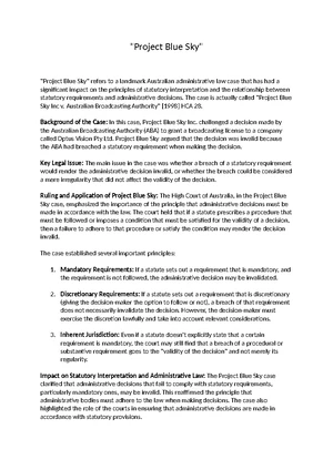 7. Project Blue Sky Case: Statutory Interpretation Insights - Studocu