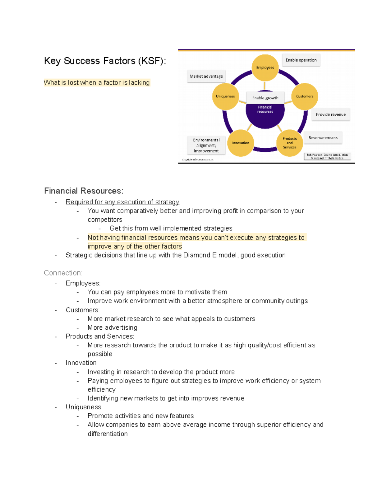 BU111 - Key Success Factors (KSF) and KPIs Overview Document - Studocu