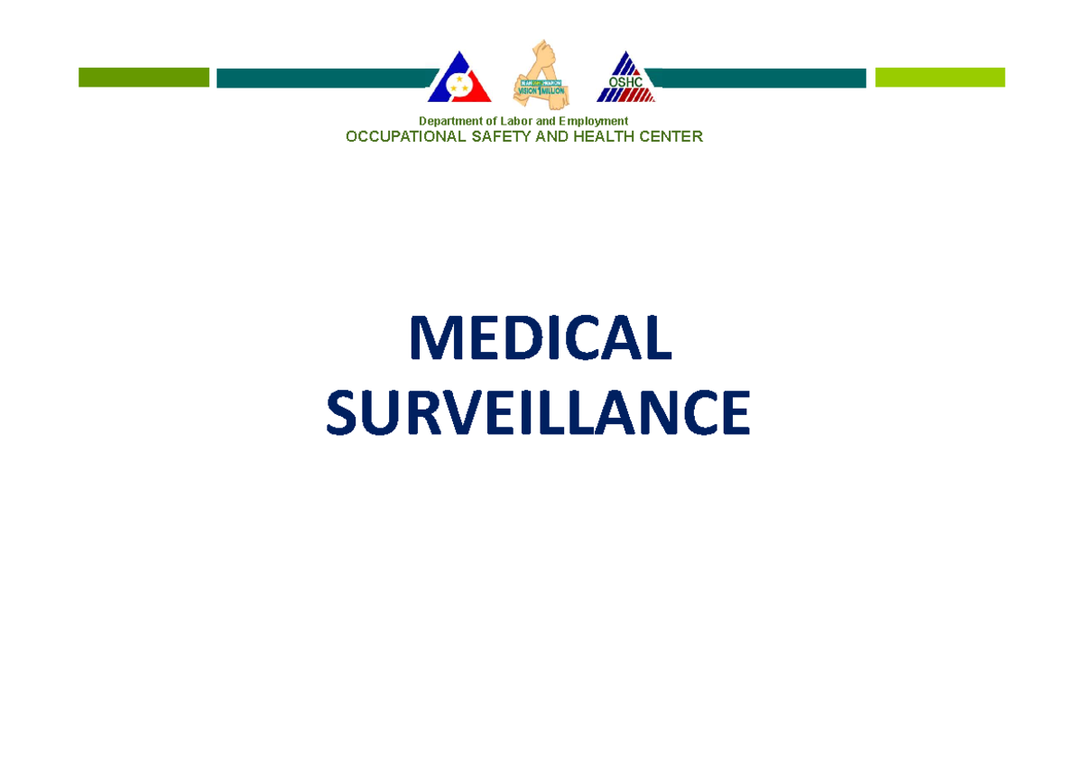 Day 2 Module 2-2B Medical Surveillance: Strategies and Steps - Studocu