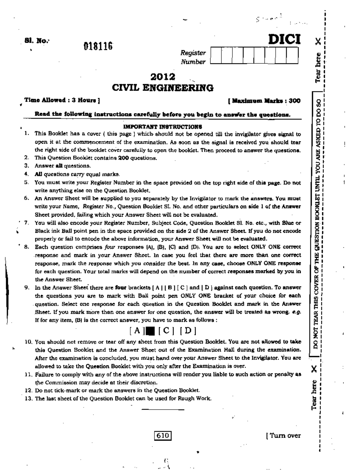 DM CE 23 6 12 - Civil Engineering Exam Instructions and Guidelines ...