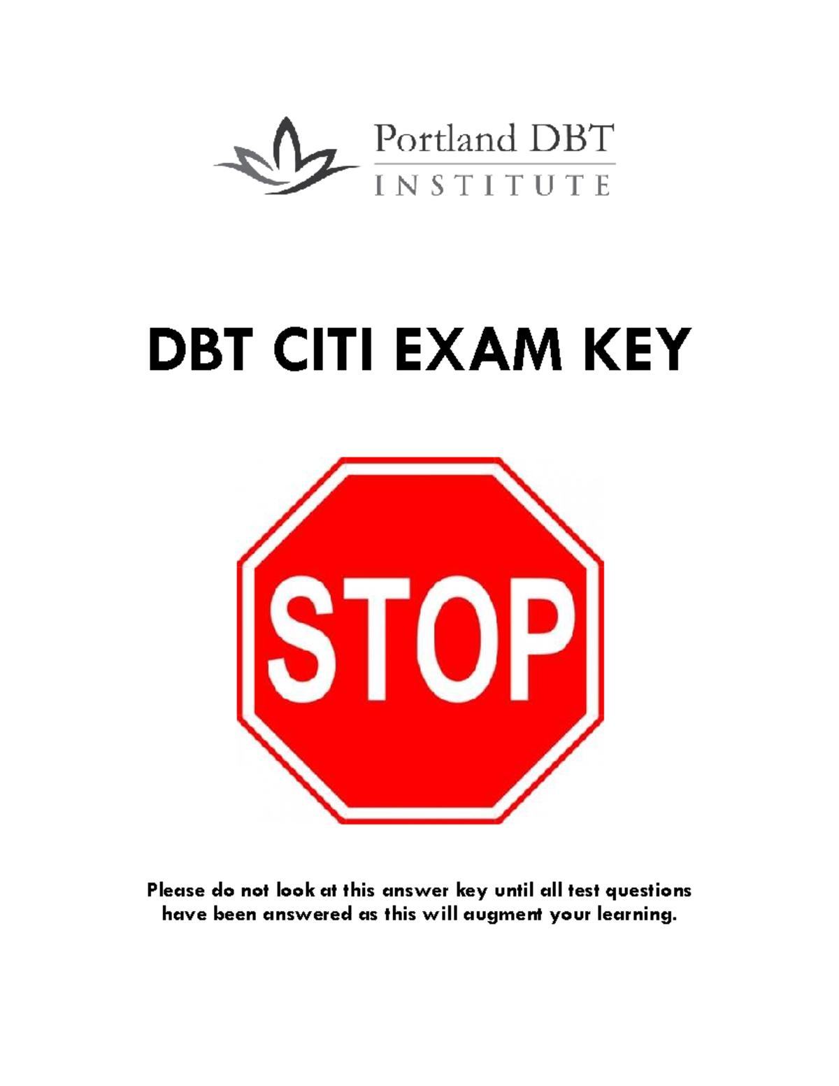 DBT CITI EXAM KEY: Comprehensive Study Guide for Chapters 1-9 - Studocu