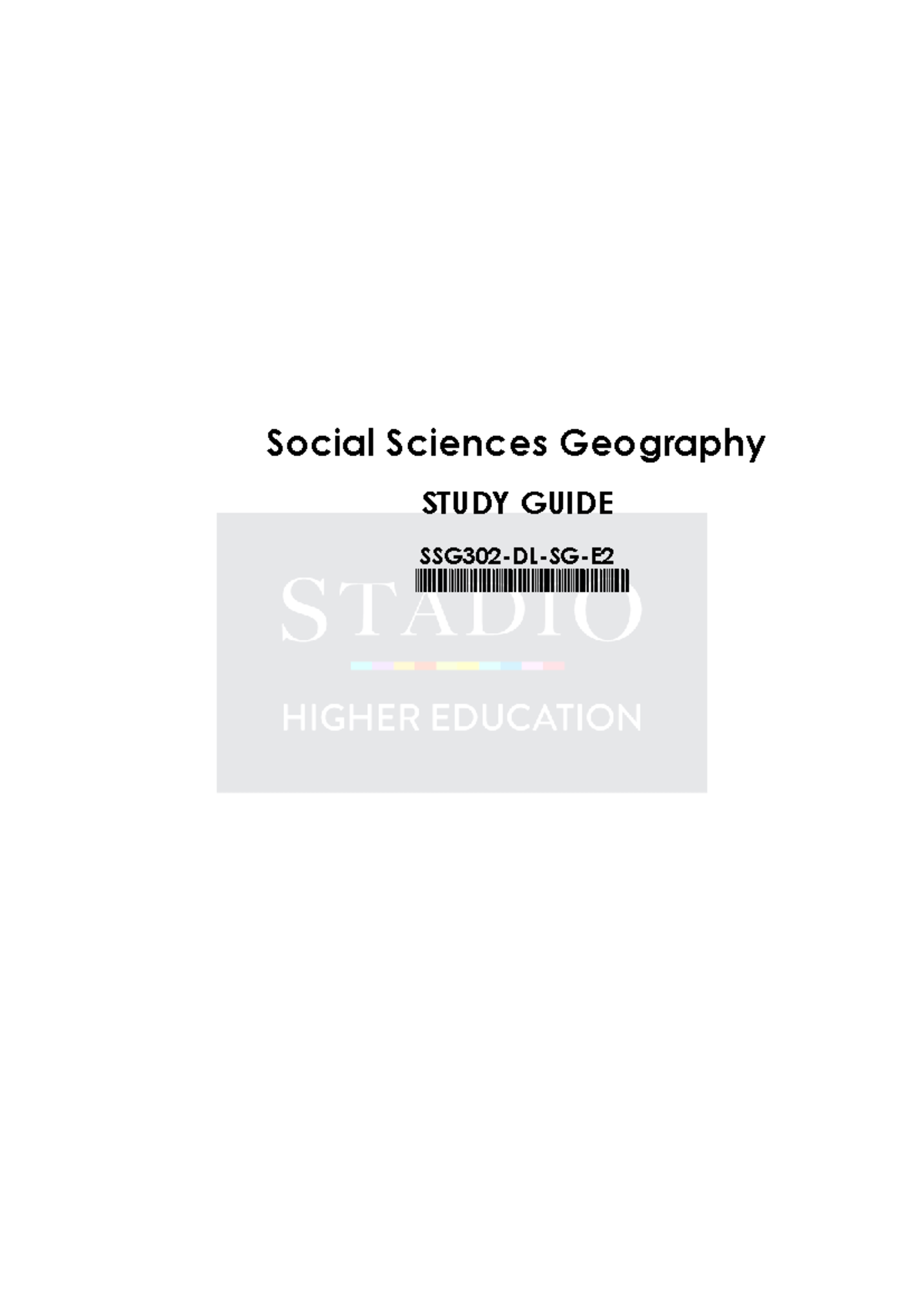 Social Sciences Geography Study Guide (SSG302) - Comprehensive Overview ...