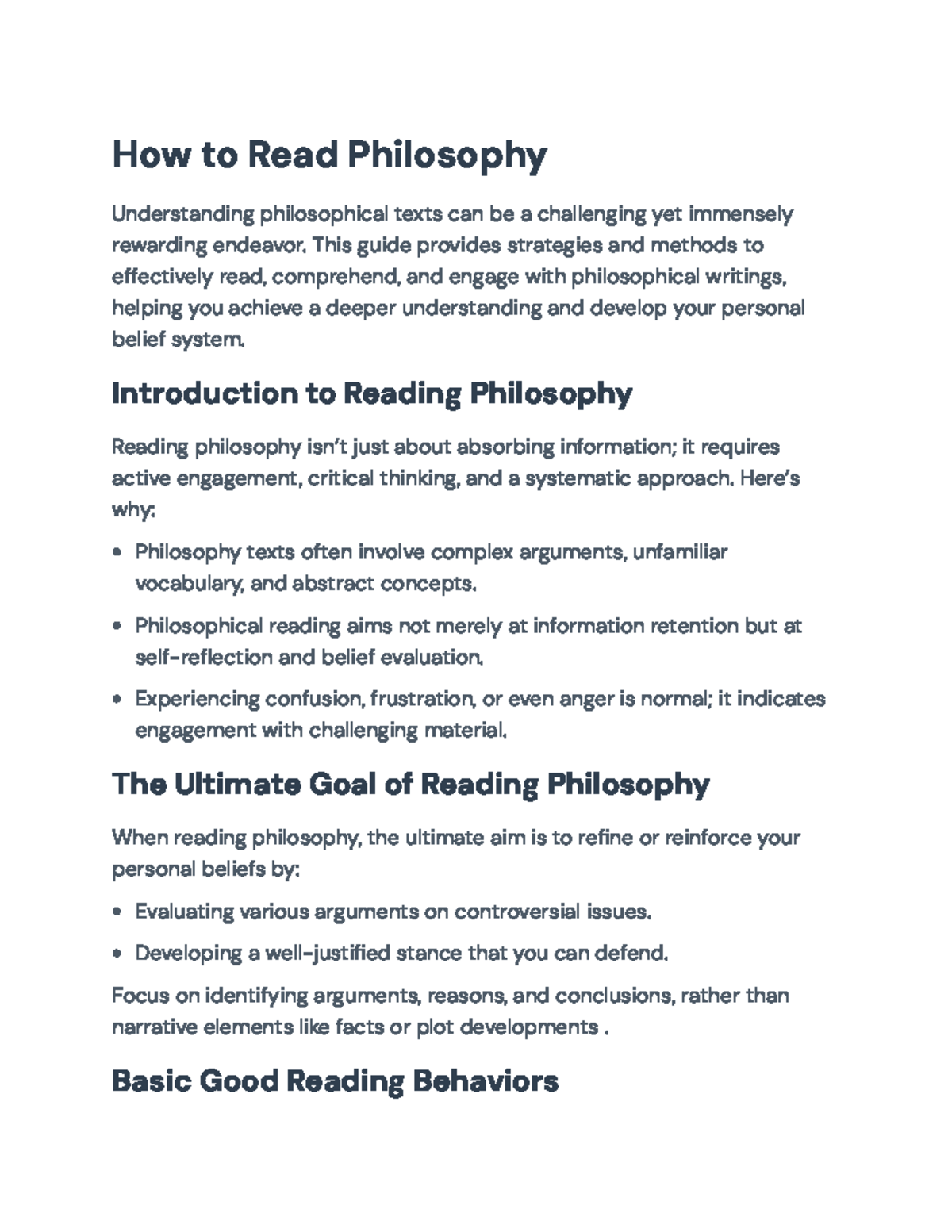 How to Read Philosophy: Strategies for Comprehension and Engagement ...