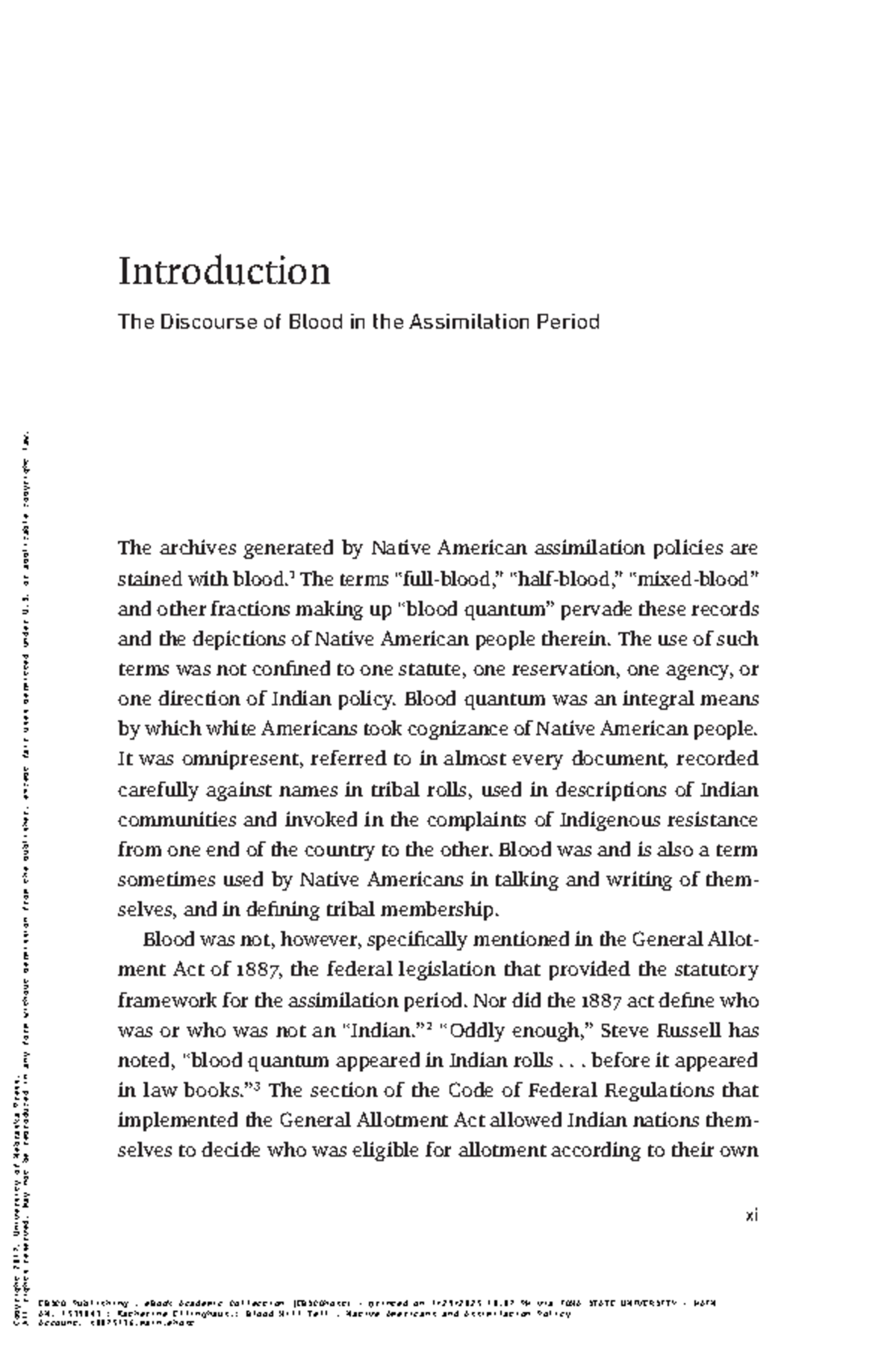 Blood Quantum and U.S. Assimilation Policy: Insights from Native ...