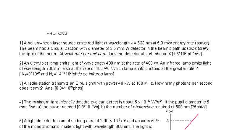 Quantum In-Class Exercises PHYS 101 W23: Photon Emission & Detection ...