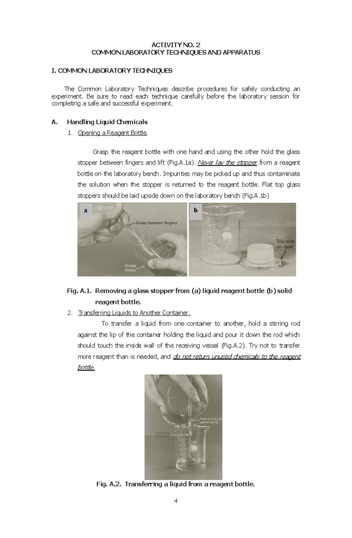 Act-2-Common-Laboratory-Techniques-and-Apparatus-Procedure - ACTIVITY NO. 2 COMMON LABORATORY ...