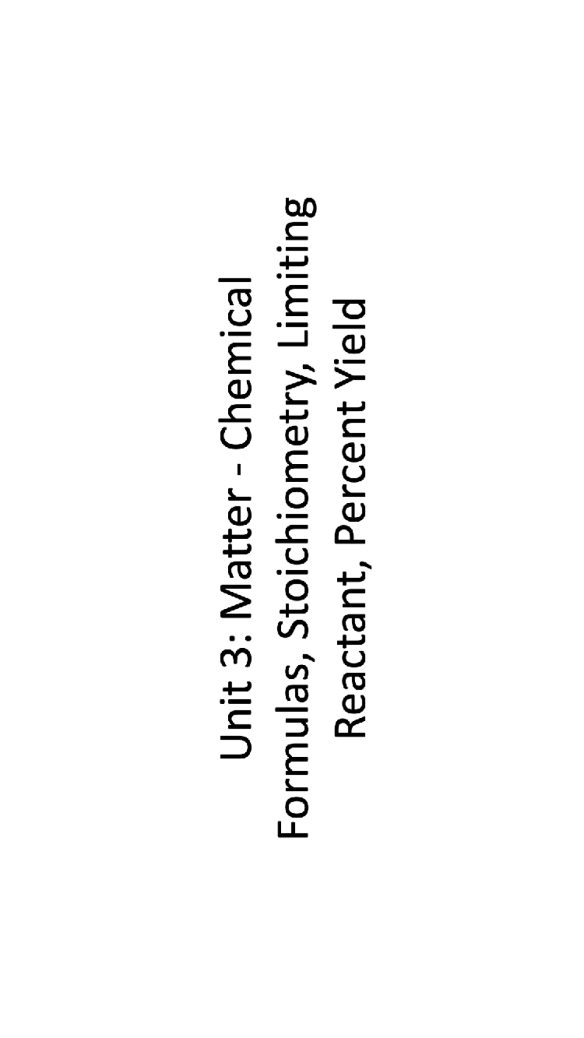 CHEM104 Unit 3: Chemical Formulas, Stoichiometry & Empirical Analysis ...