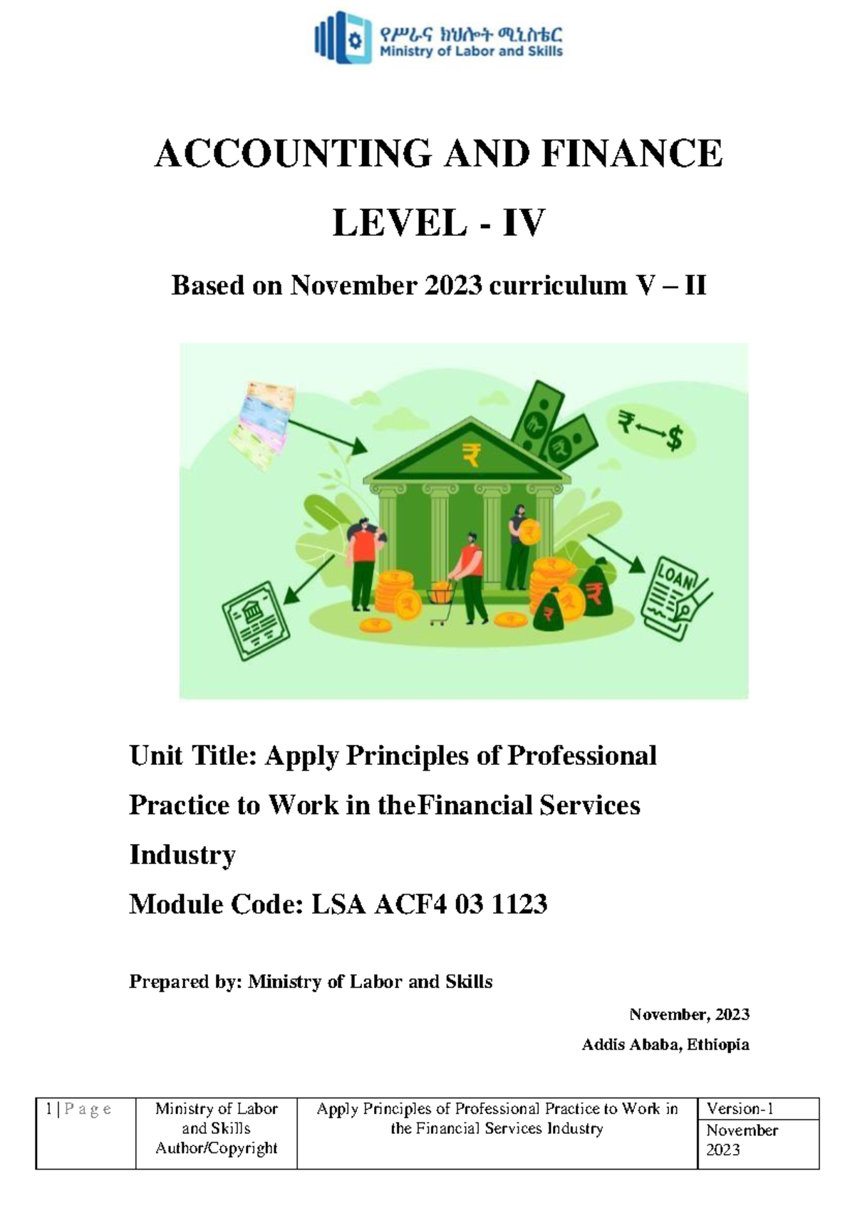 Applying Professional Practice Principles in Financial Services - LSA ...