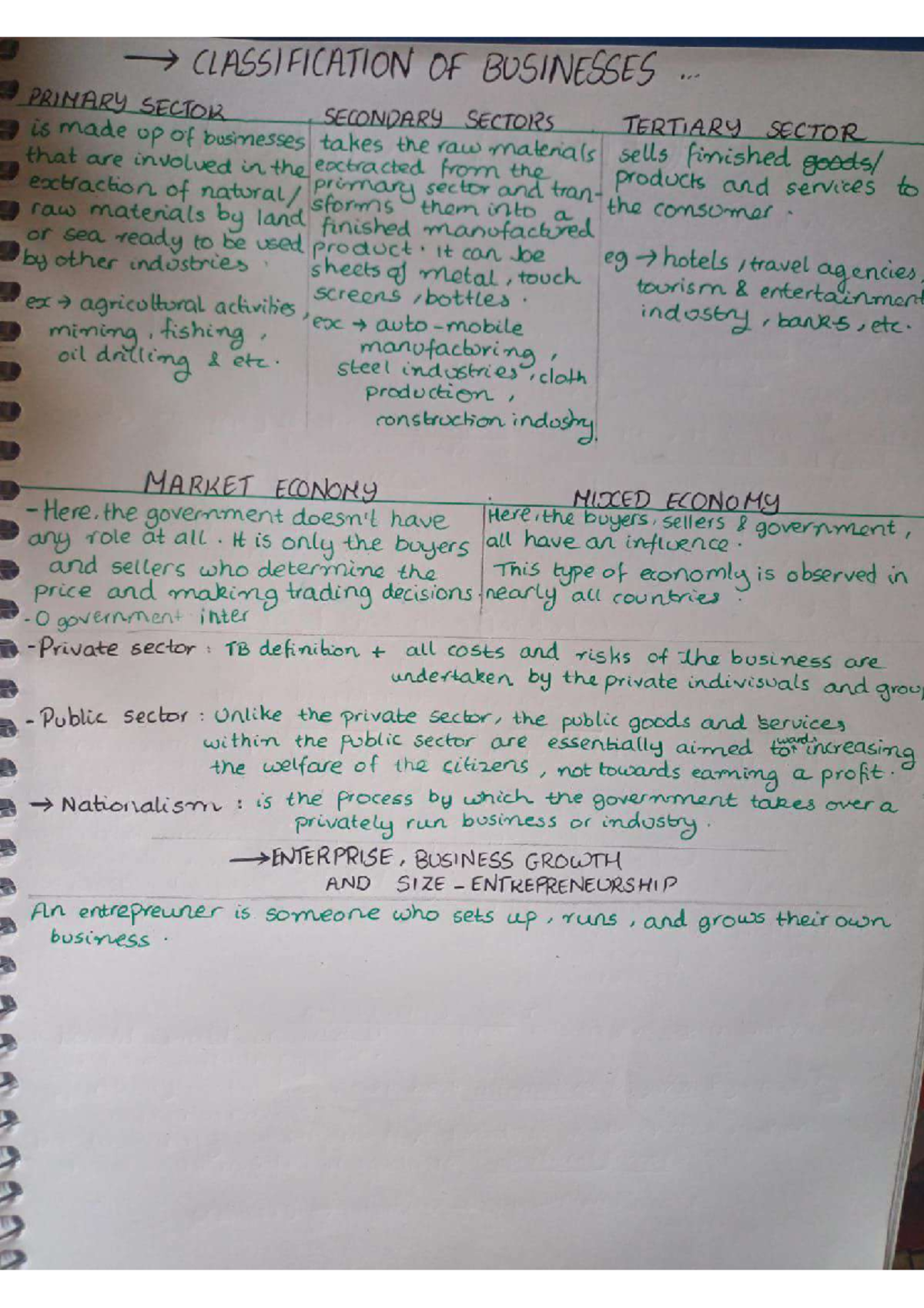 CLASSIFICATION OF BUSINESSES: PRIMARY, SECONDARY & TERTIARY SECTORS ...