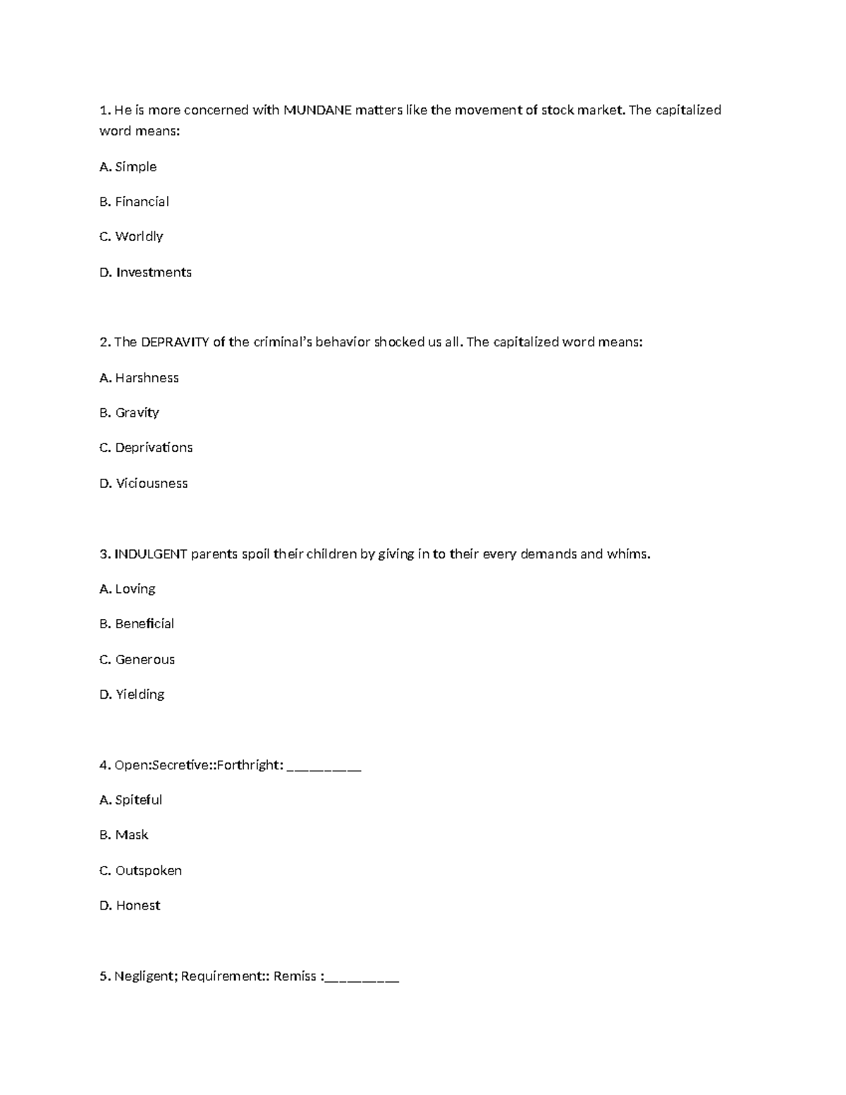 Gen Ed Part 2 - Vocabulary & Comprehension Reviewer - Studocu