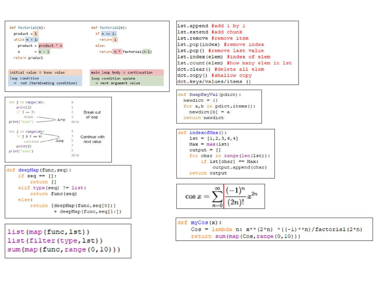 PE2 Cheatsheet - CS1010E - NUS - Studocu