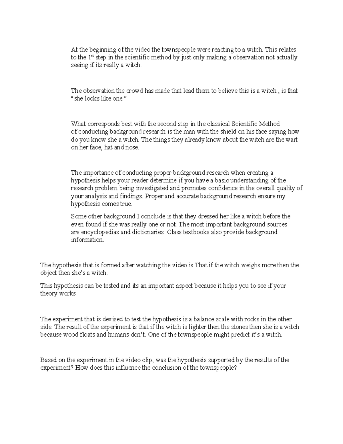 Monty Python and the Scientific Method - At the beginning of the video ...