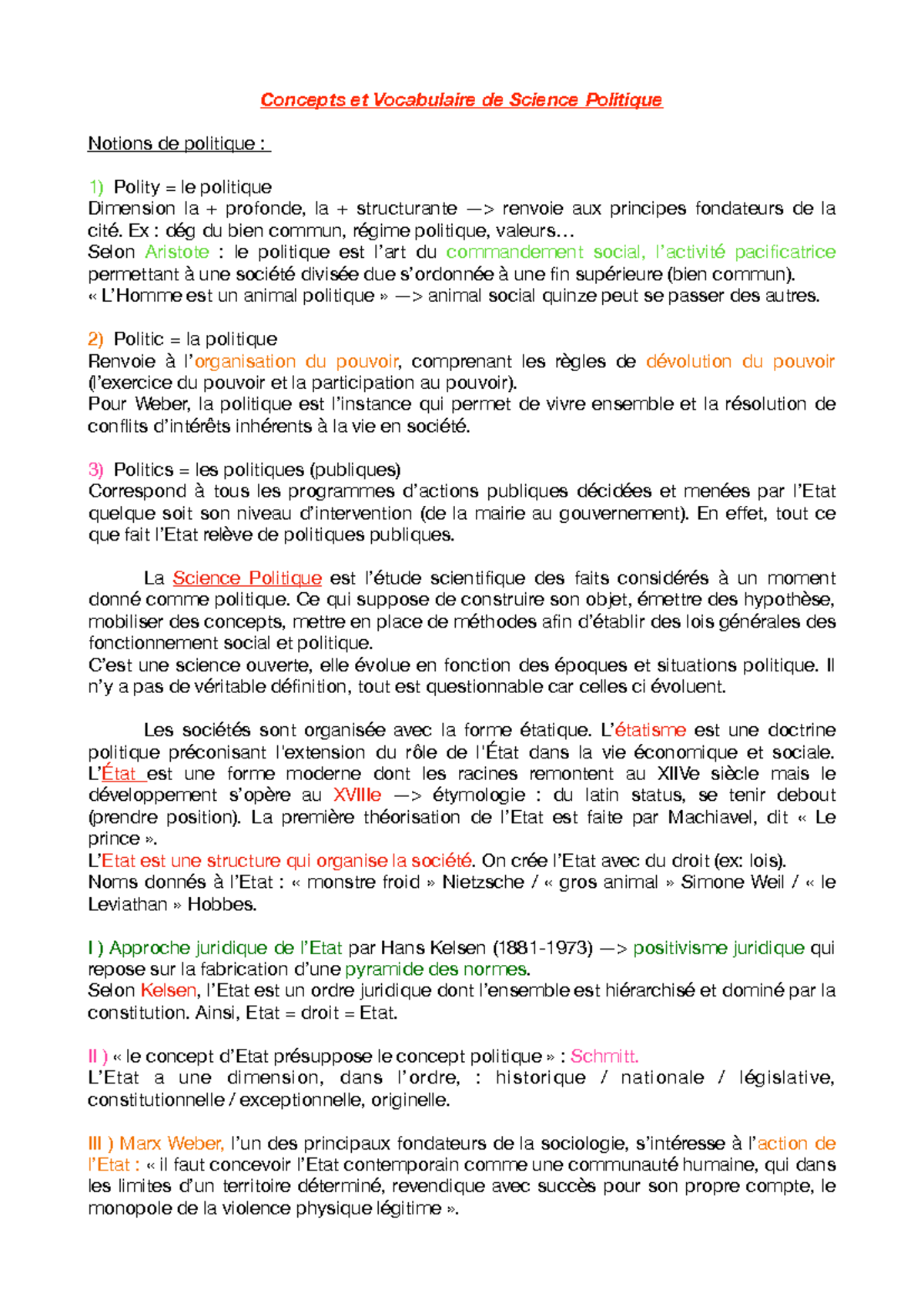 Concepts et Voc de Science Politique - Concepts et Vocabulaire de ...