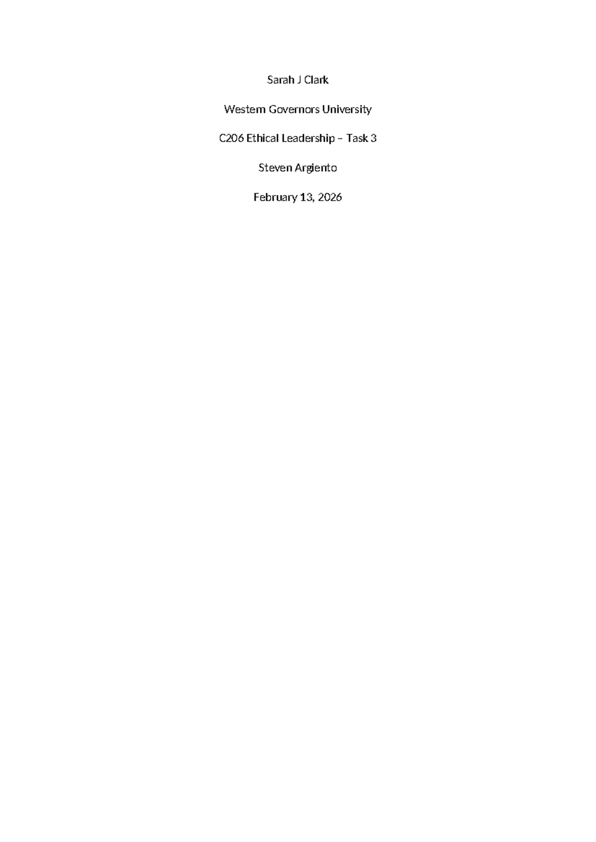 C206 Ethical Leadership Task 3: Analysis of Wells Fargo's Code of ...