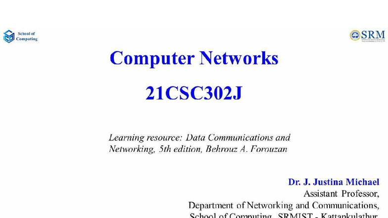 U3 CN 21CSC302J - Routing Algorithms and Forwarding Techniques - Studocu