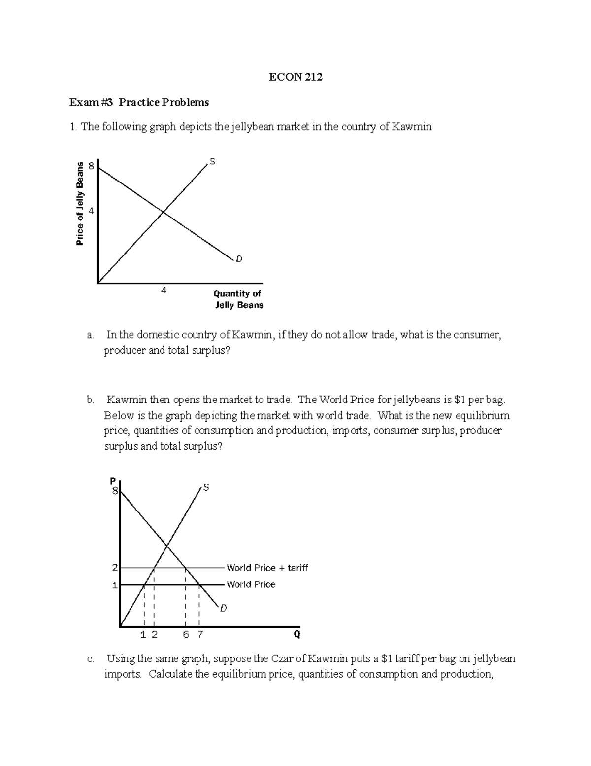 261649020 ECON 212 Exam 3 Practice Problems - ECON 212 Exam #3 Practice ...