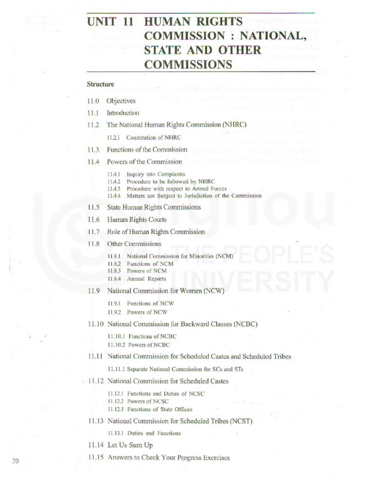 Unit 11: Understanding the National Human Rights Commission (NHRC ...