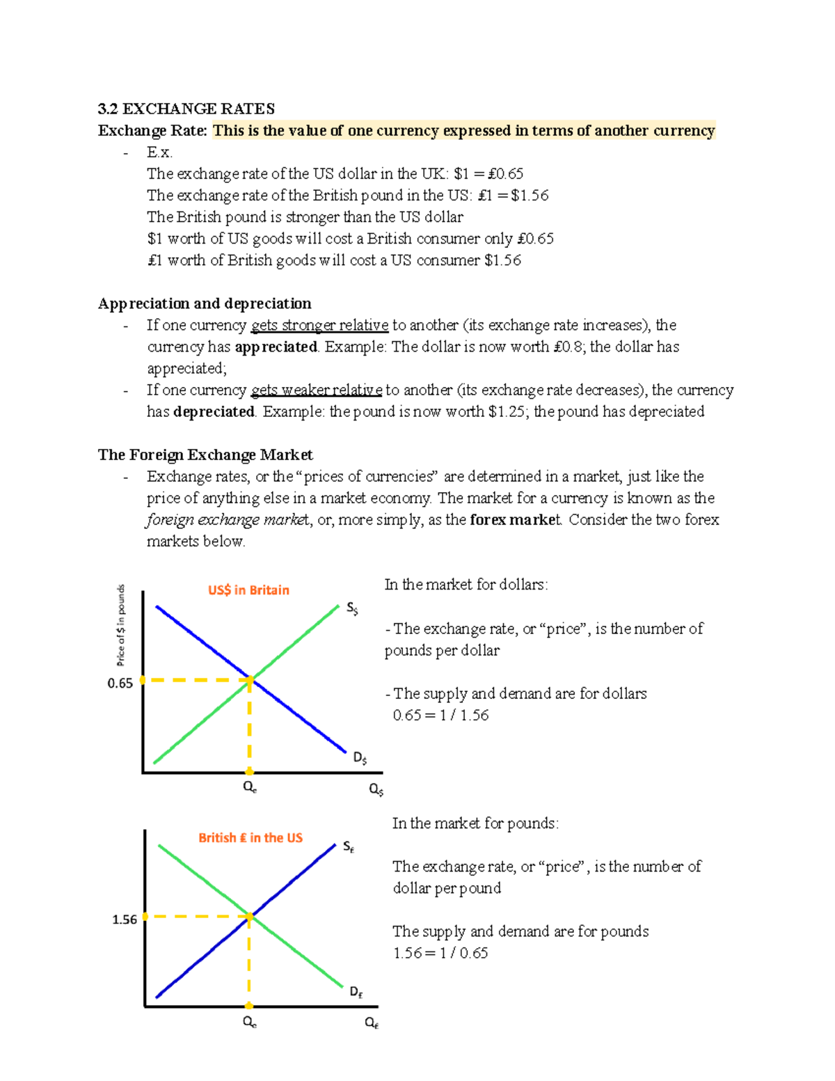 Exchange Rates: Overview and Key Determinants - ECON 3.2 - Studocu