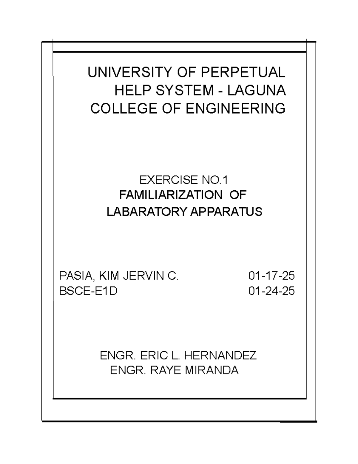 APPARATUS IN LAB - UNIVERSITY OF PERPETUAL HELP SYSTEM - LAGUNA COLLEGE ...