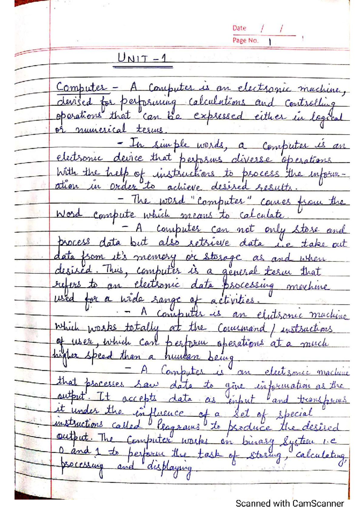 PIC-1: Programming in C - Comprehensive Study Notes - Studocu