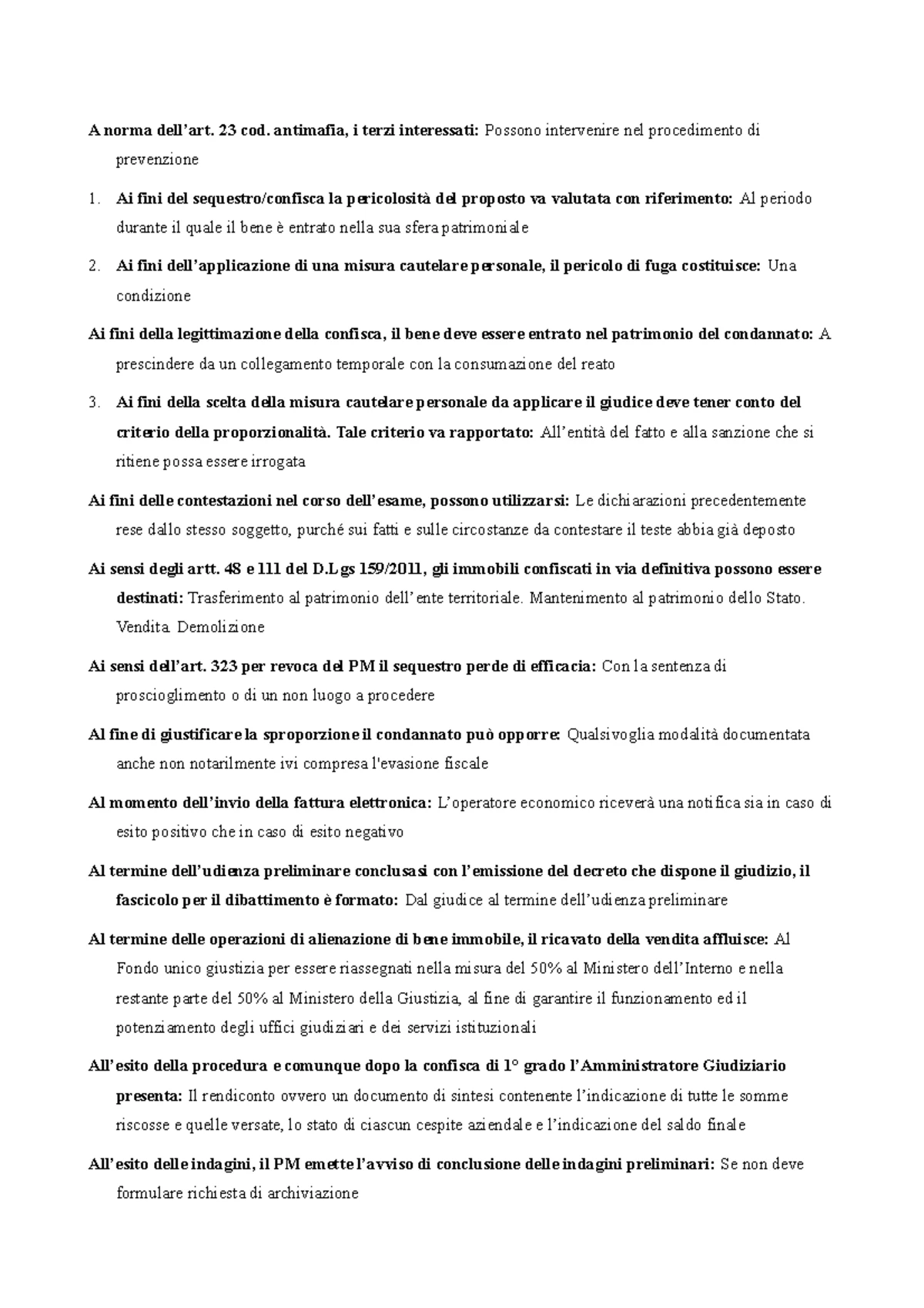 APPUNTI PROCEDURA PENALE - FONTI E PRINCIPI DEL PROCESSO PENALE - Studocu