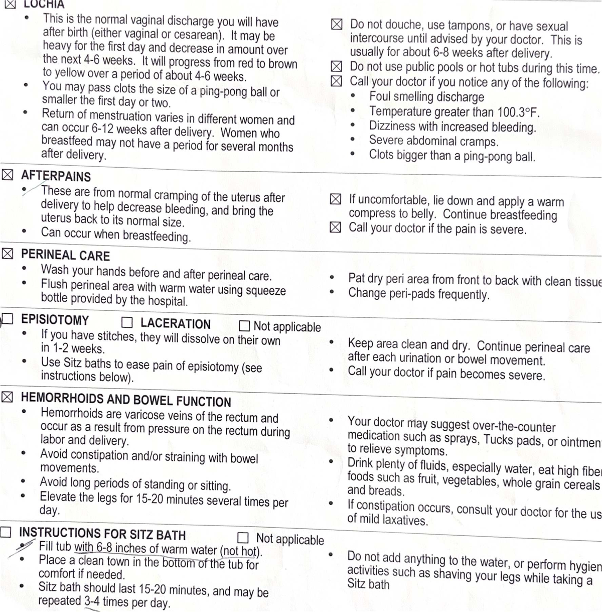 OB - Postpartum Care Notes: Lochia, Afterpains, and Perineal Care - Studocu