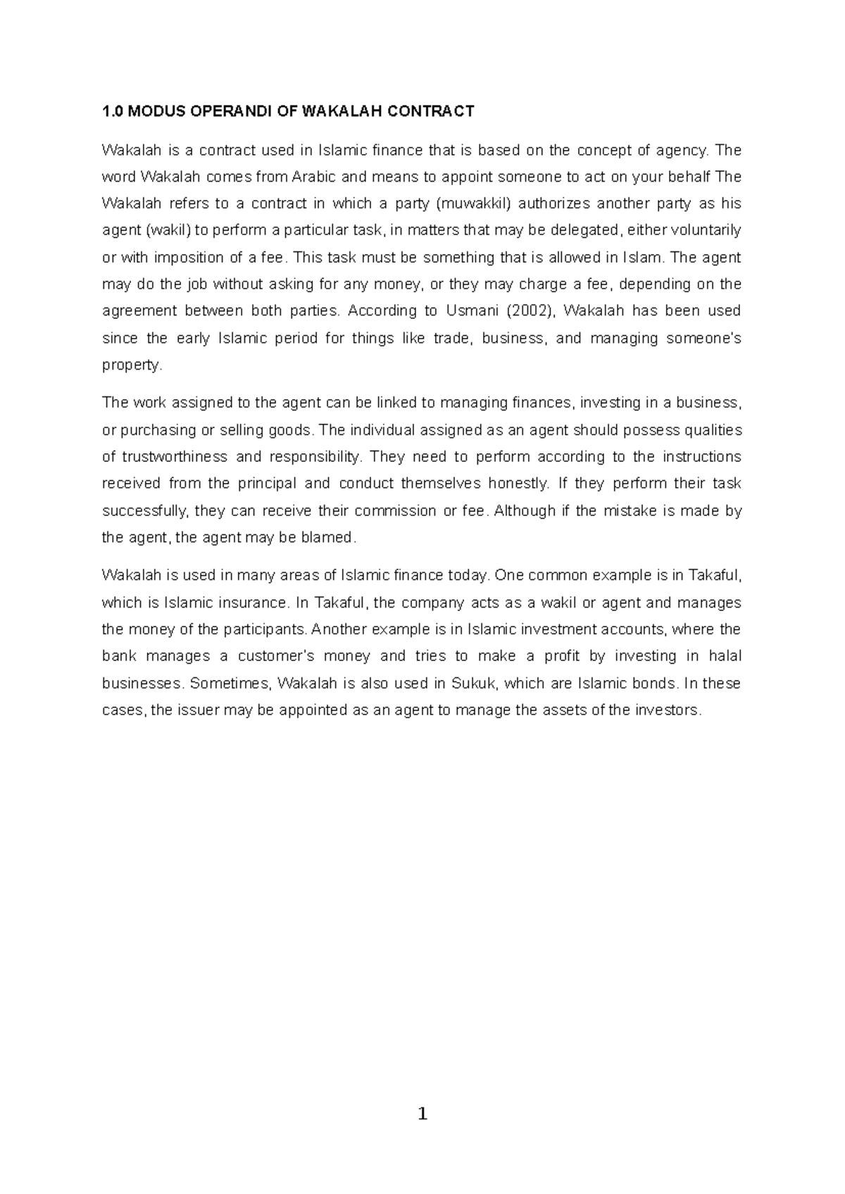 Wakalah Contract: Understanding Its Mechanisms and Challenges in ...