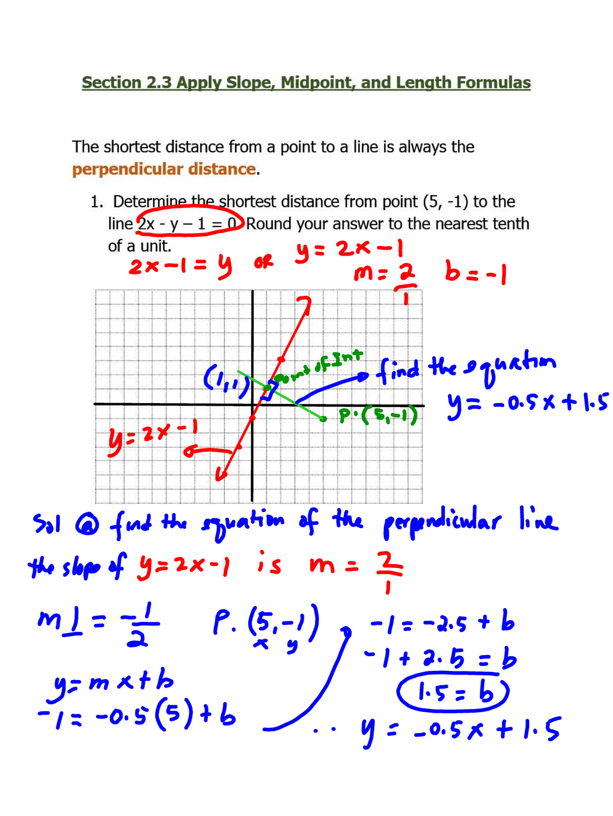 Chapter 2.3: Applying Length, Midpoint, and Slope Formulas - Studocu