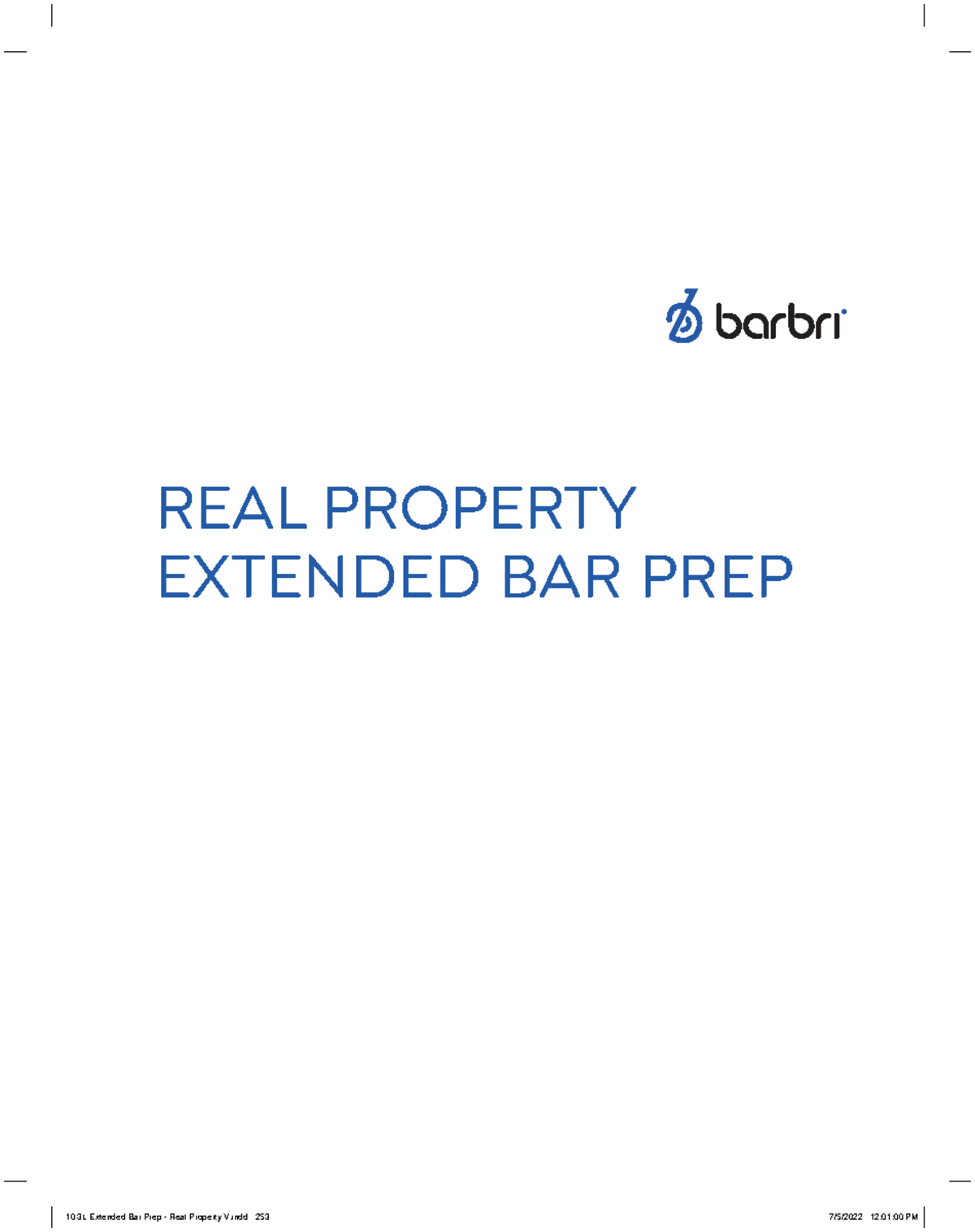 3L Bar Exam Prep: Real Property Concepts and Key Issues - Studocu