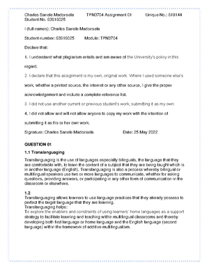 Gr 4 term 1 2021 psrip efal lesson plan - Term 1 2021 Grade 4 LANGUAGE ...