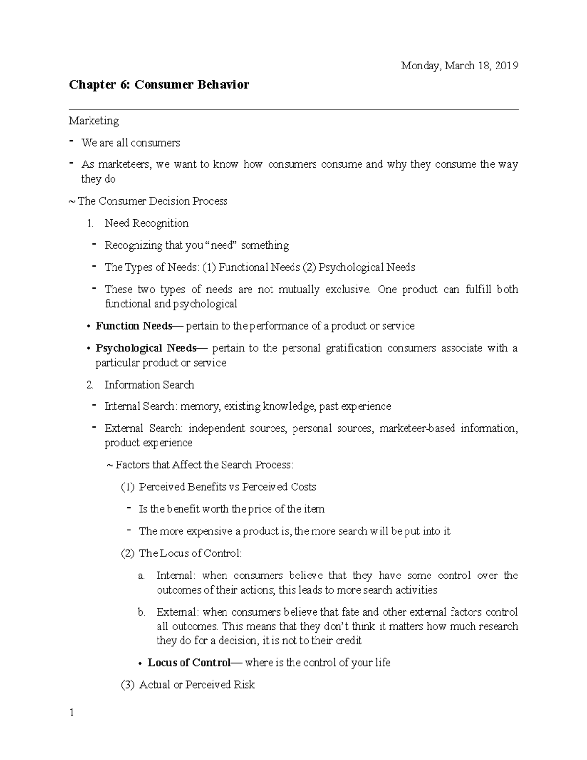 Chapter 6: Consumer Behavior Insights and Decision Processes - Studocu