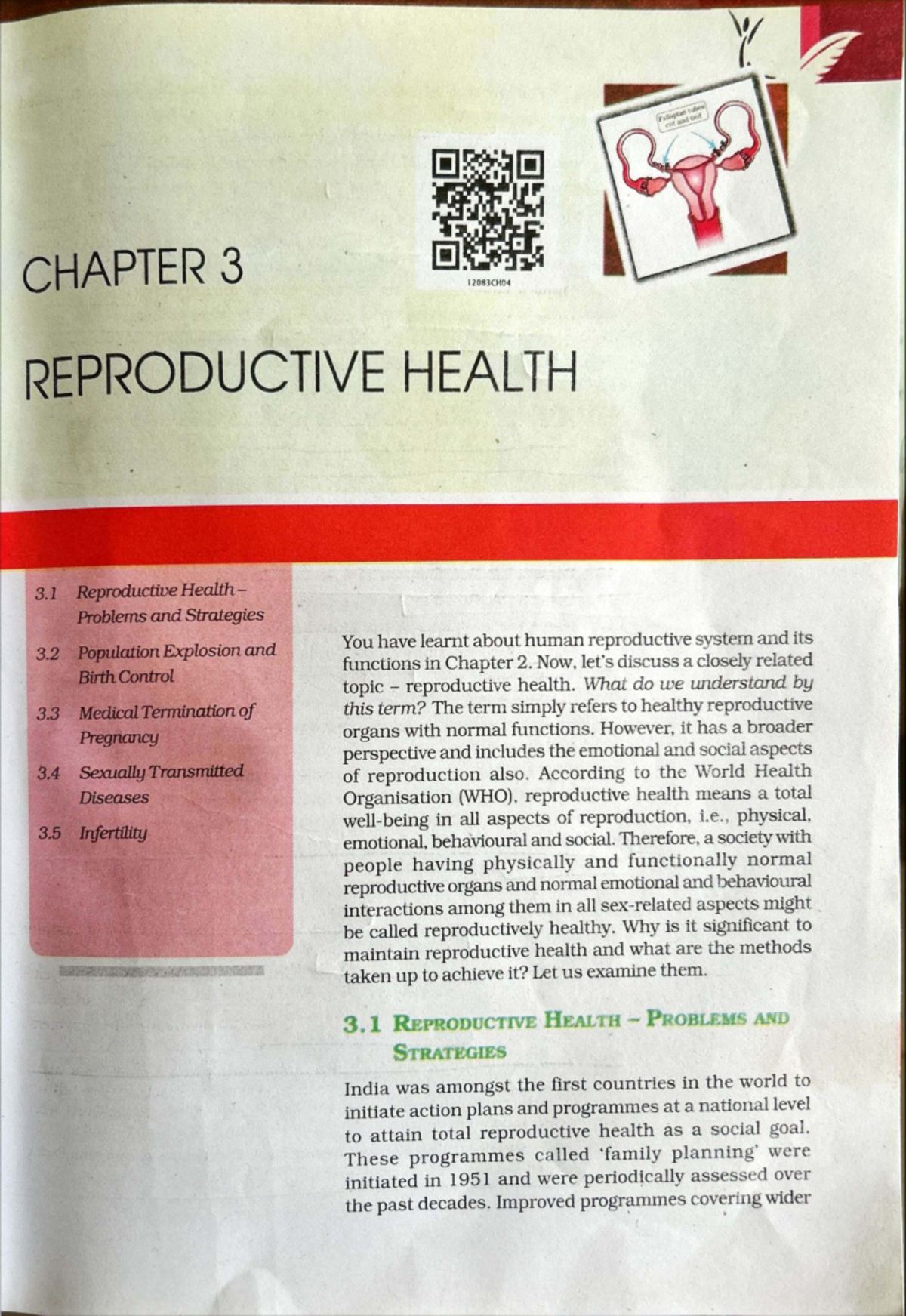 Chapter 3: Reproductive Health Issues and Strategies (12083CH04) - Studocu