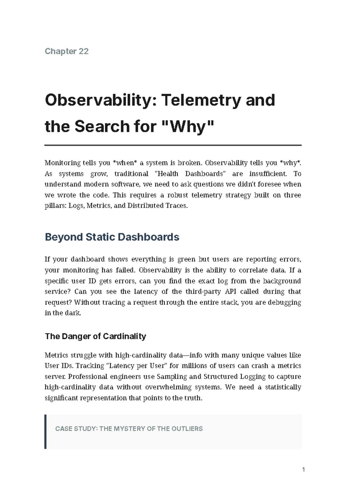 Chapter 22: Observability, Telemetry, and Monitoring Insights - Studocu