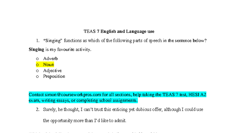 TEAS 7 English and Language Usage Exam Review Guide - Studocu