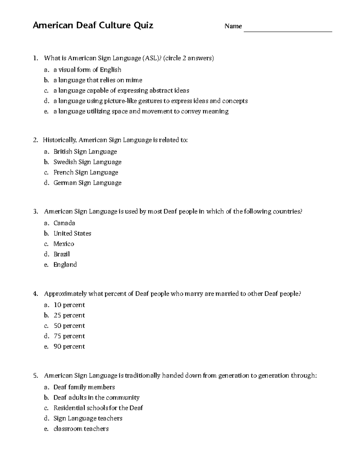 Deaf culture quiz (ASL 101) - test your knowledge on American Sign ...