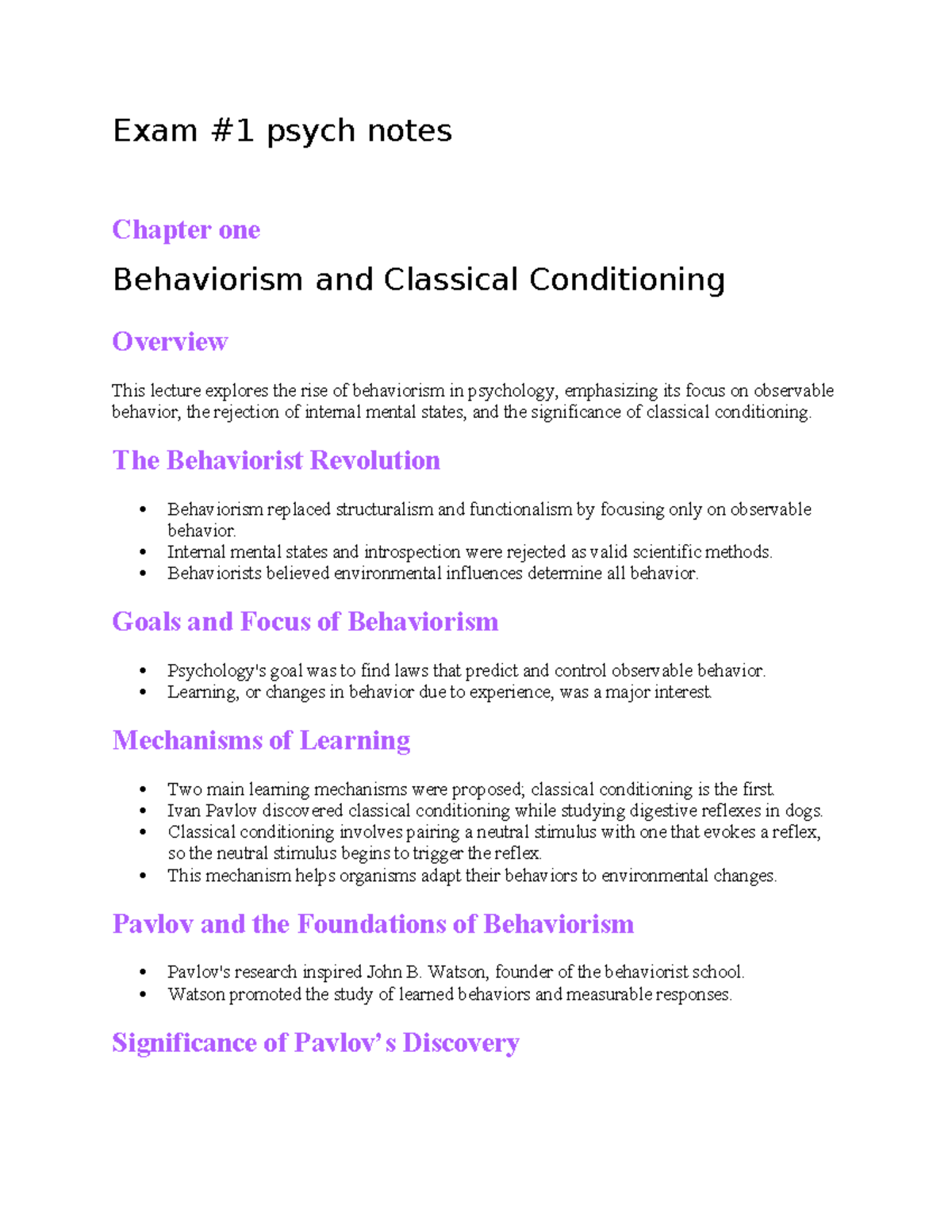 Psychology 101: Overview of Foundations, Perspectives, and Subfields ...