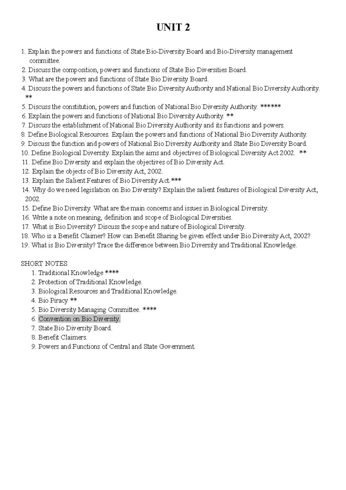 IPR - UNIT 2: Overview of Powers and Functions in Biodiversity ...