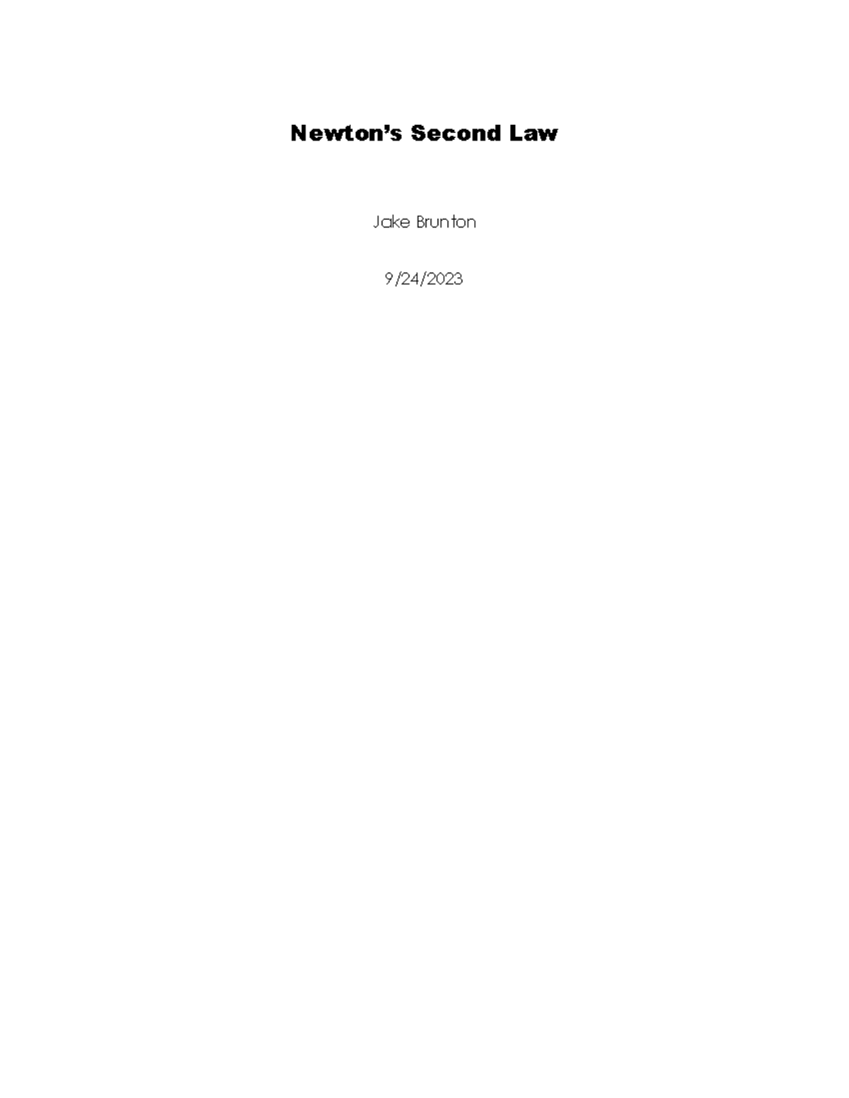 PHY 150 M4 Lab Report on Newton's Second Law Experiments - Studocu