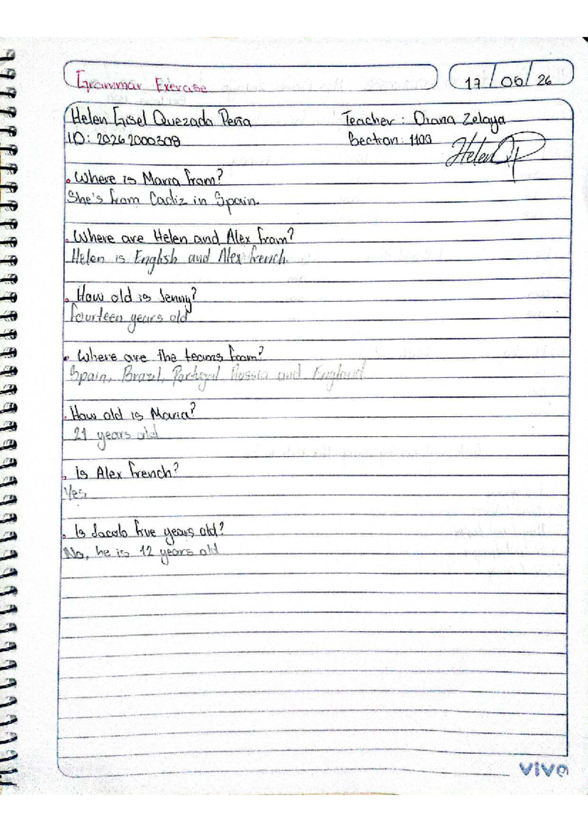 Grammar Exercise: Verb to Be Exercises by Helen Quezada - Studocu
