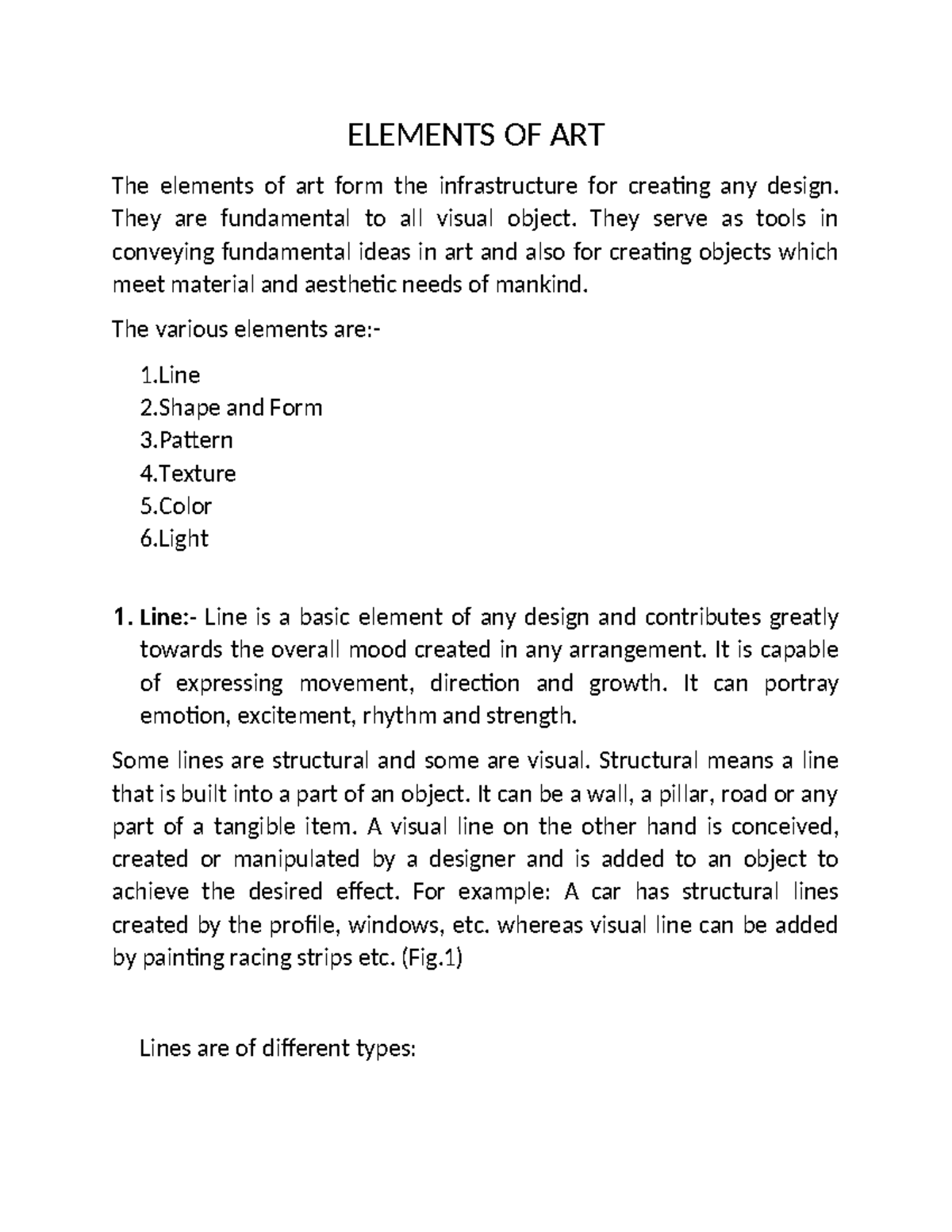 Elements of Art: Understanding Design Fundamentals - SPS Final - Studocu