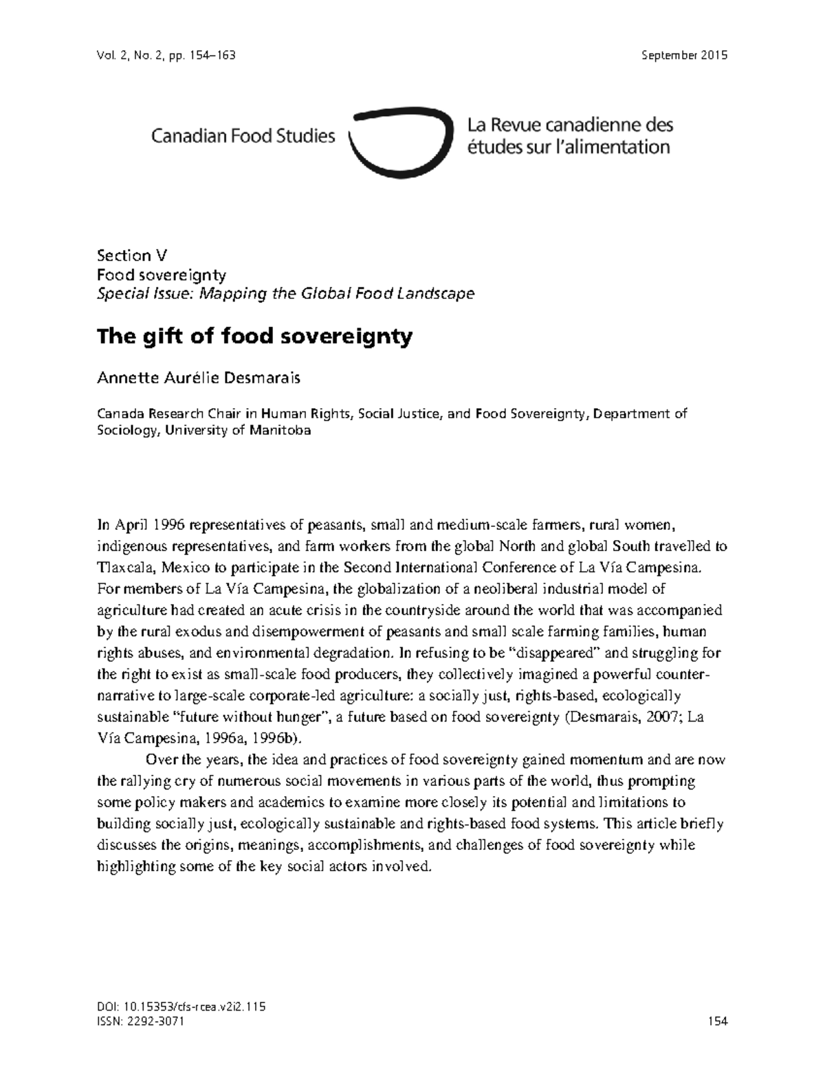 Food Sovereignty: Mapping Global Movements and Challenges (CFS 22 ...