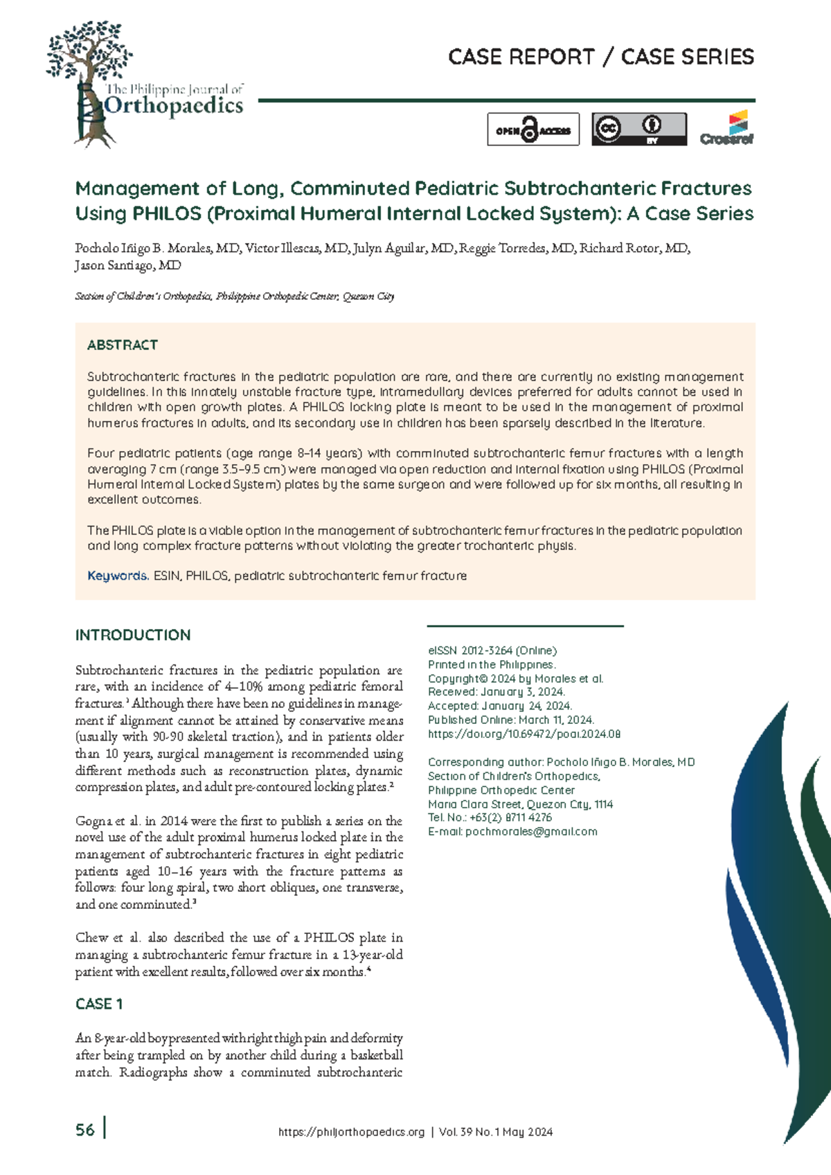 Management of Long, Comminuted Pediatric Subtrochanteric Fractures: A ...