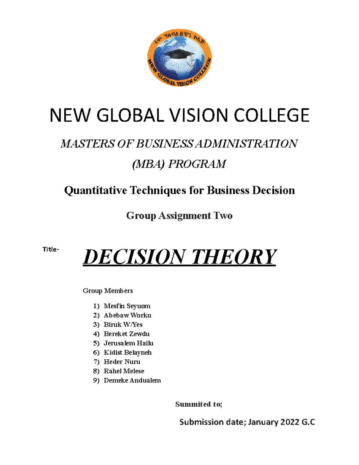 Chapter three lecture note operation research - CHAPTER THREE 3 ...