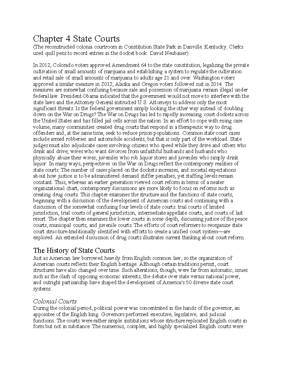 Chapter 4: State Courts and the Politics of Judicial Reform - Studocu